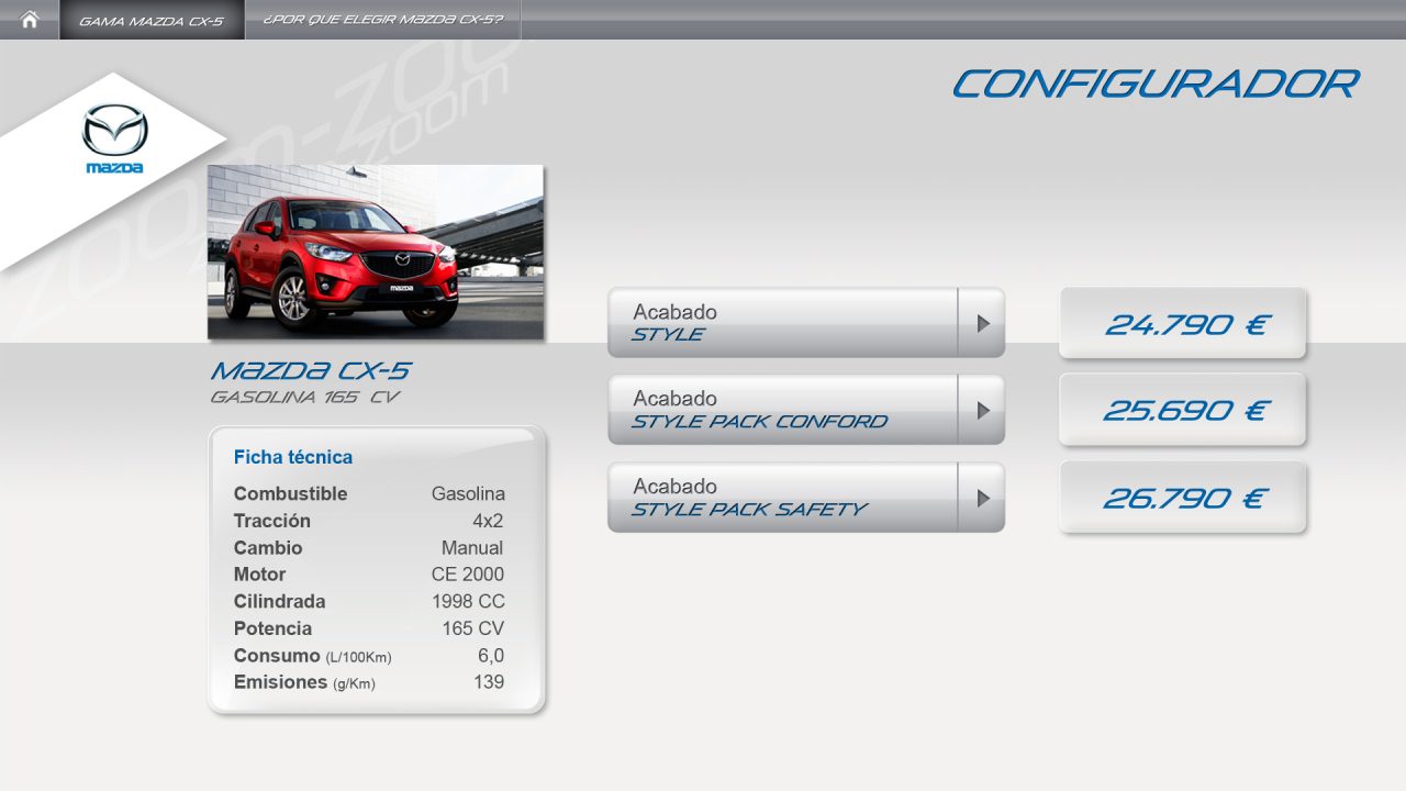 Línea Gráfica para App Mazda - GabyMoo